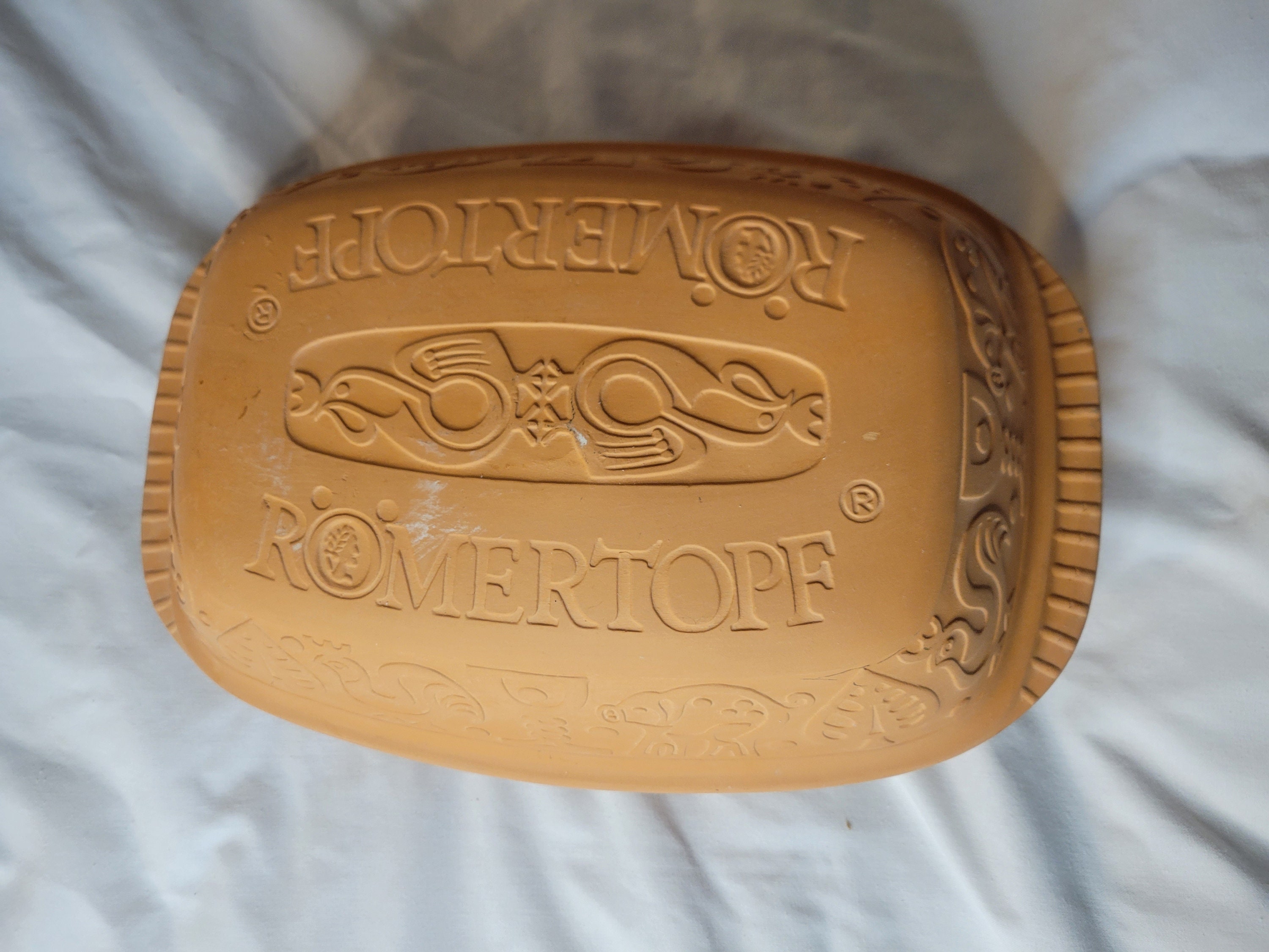 Vintage Romertopf 113 Unglazed Clay Roasting or Bread Pan Made in West ...