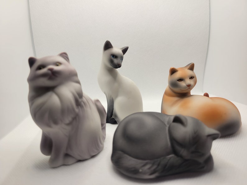 Complete Set of Four Avon Porceline Cats (rare - Vintage 1984) - Etsy