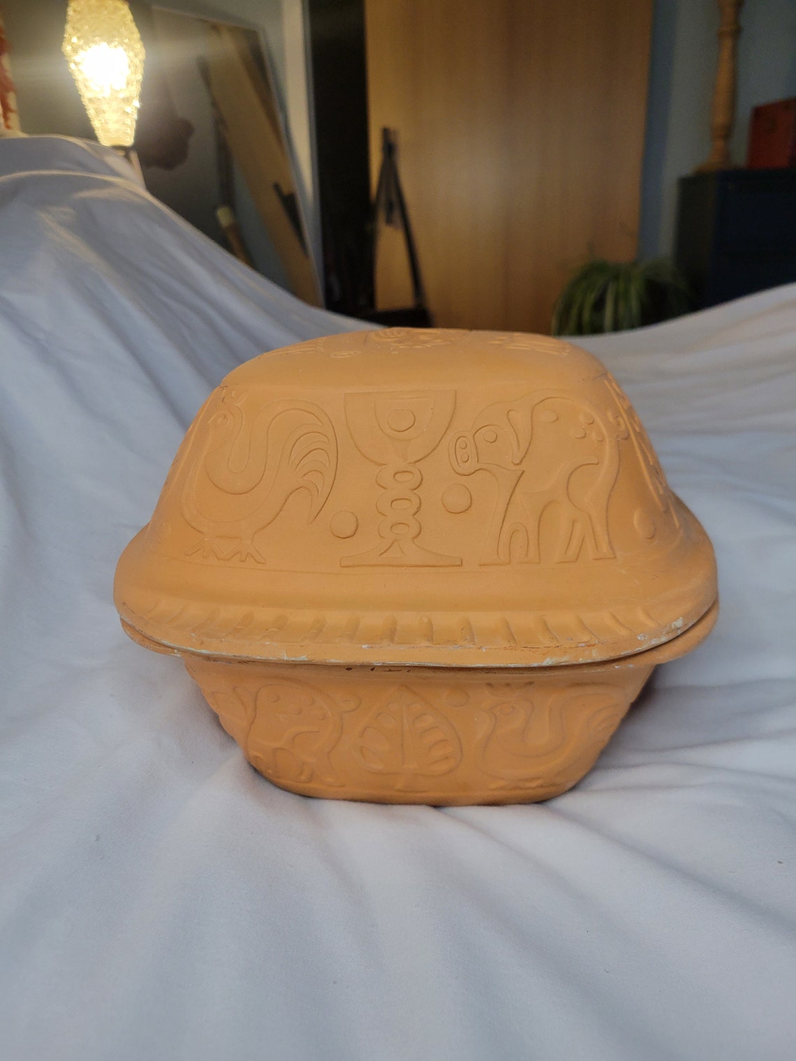 Vintage Romertopf 113 Unglazed Clay Roasting or Bread Pan Made in West ...