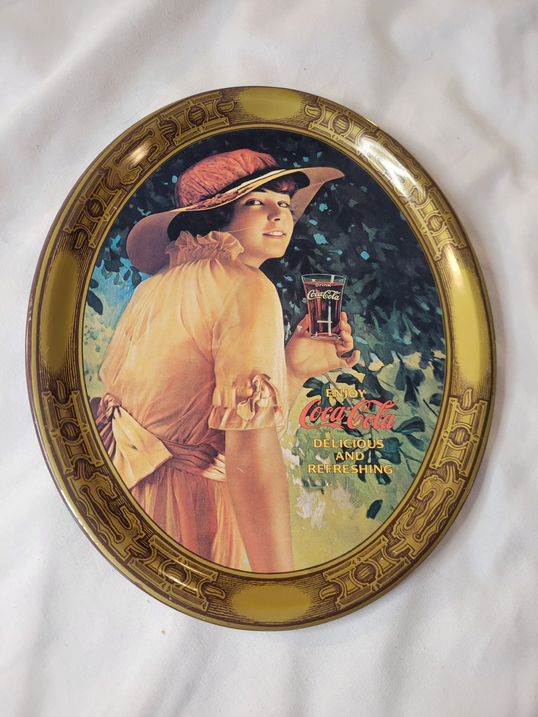 Vintage Reproduction of a 1916 WWI Girl Advertising Coca-cola. Limited ...