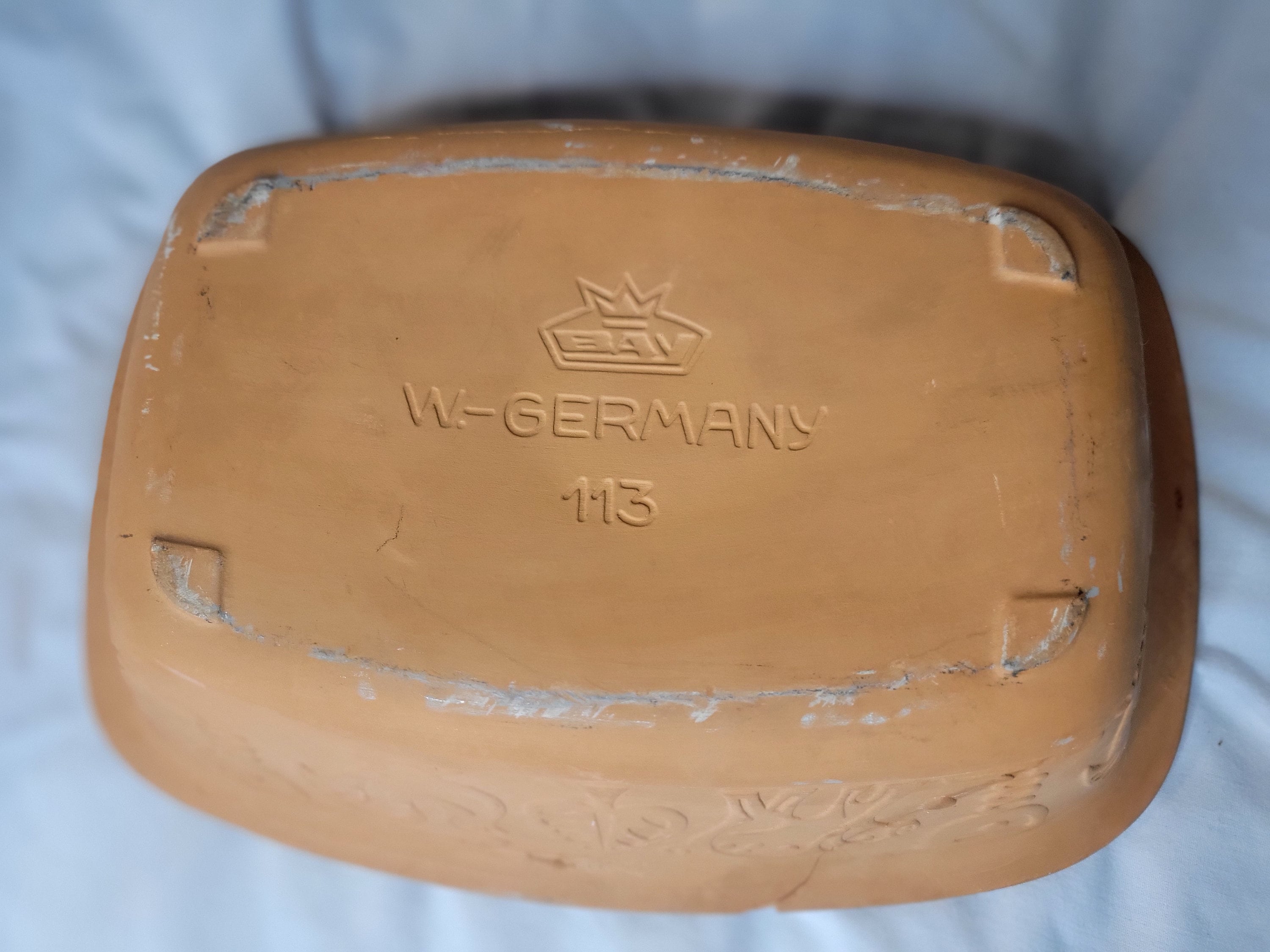 Vintage Romertopf 113 Unglazed Clay Roasting or Bread Pan Made in West ...