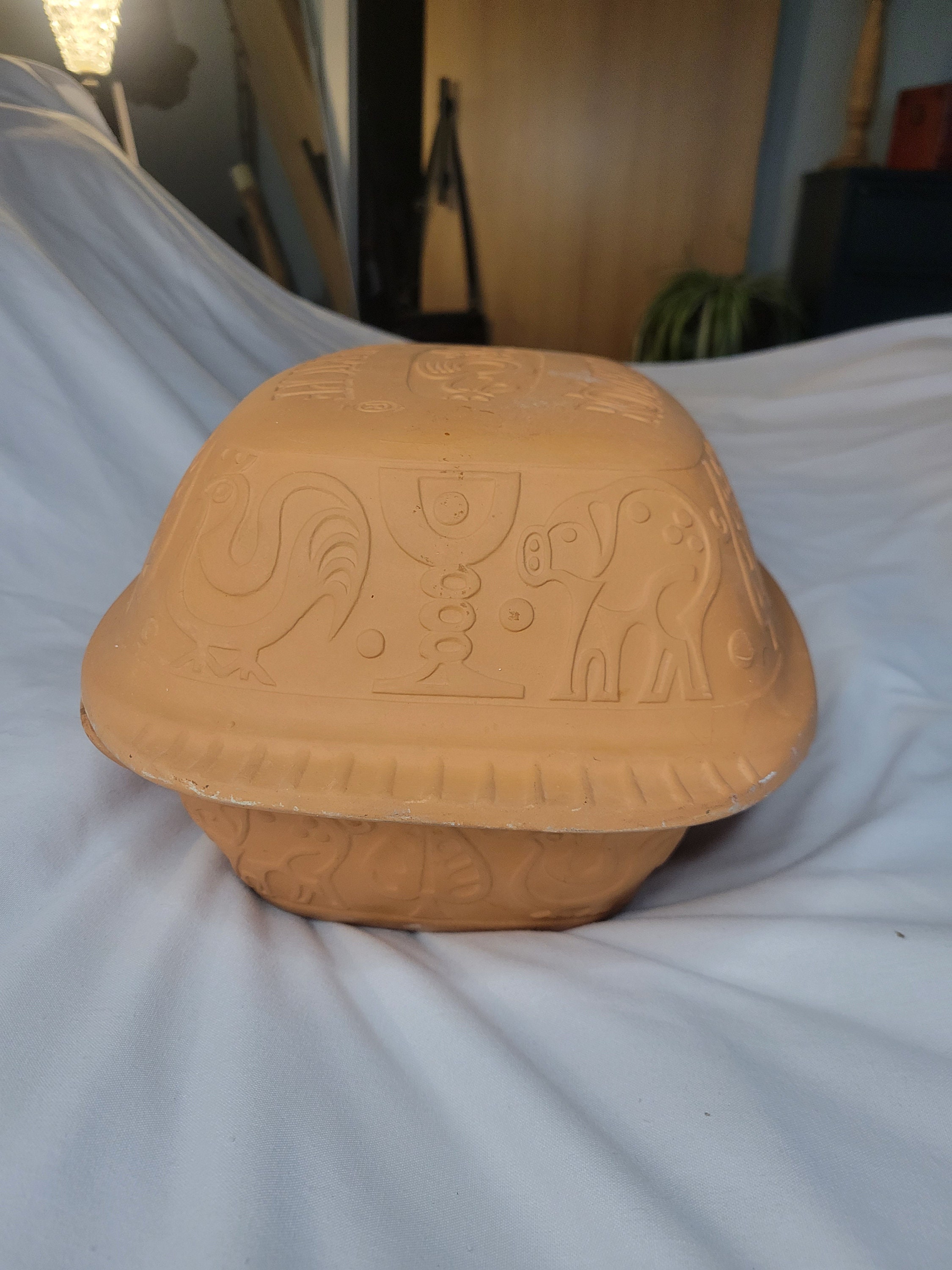 Vintage Romertopf 113 Unglazed Clay Roasting or Bread Pan Made in West ...