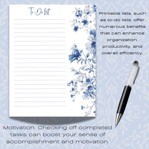 Printable TO-DO List Bundle, Toile Inspired Design, Grocery List, Daily ...