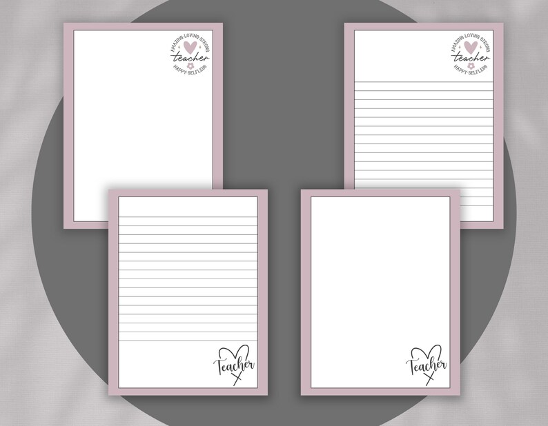 Stationery Set for Teachers, Printable Stationary, Letter Writing Set ...