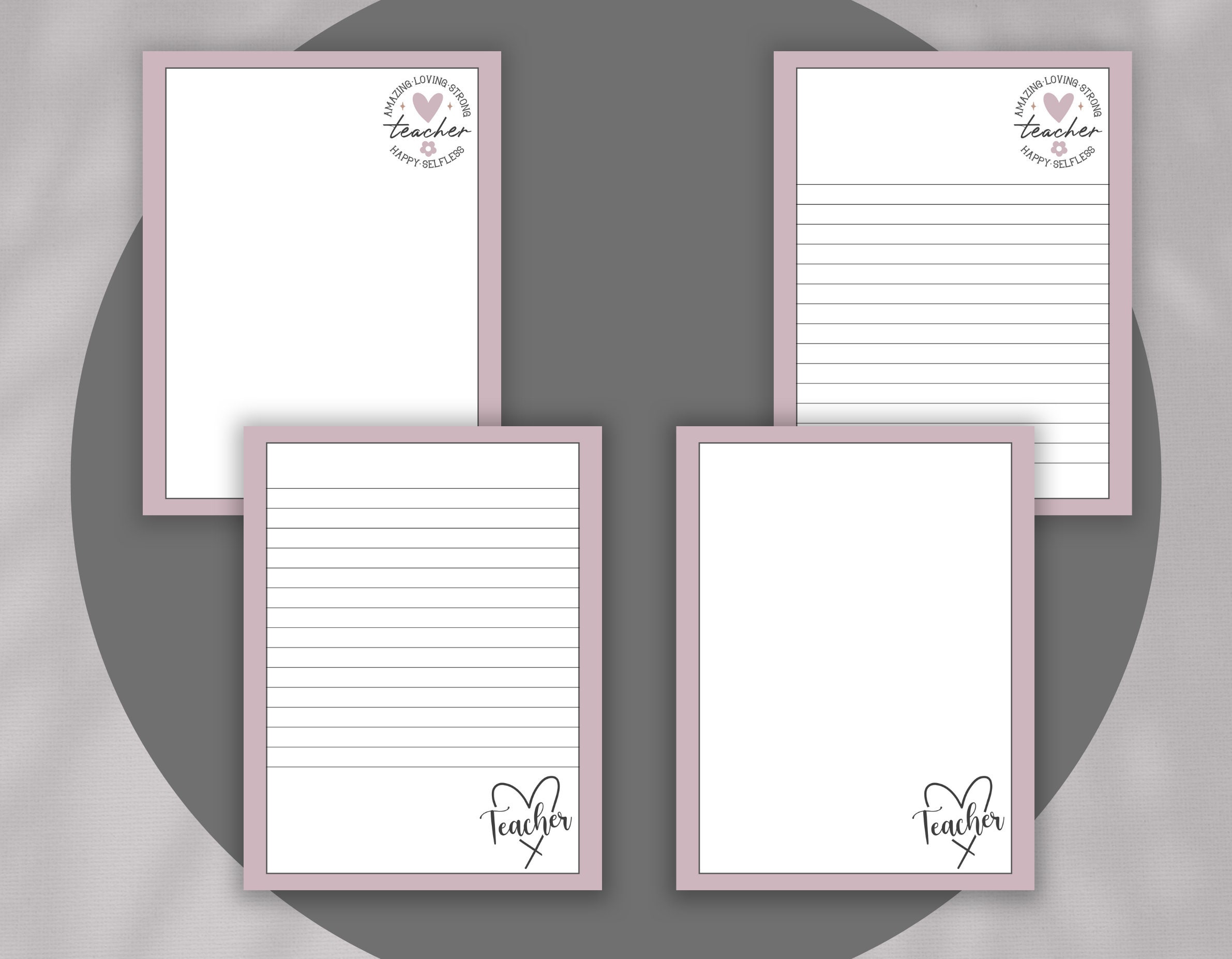 Stationery Set for Teachers, Printable Stationary, Letter Writing Set ...