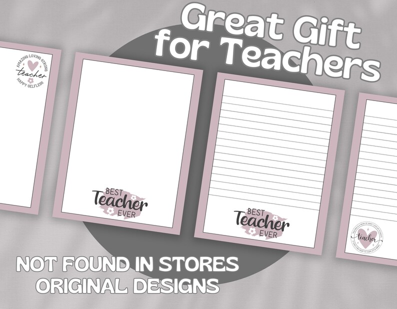 Letter Writing Set for Teacher, Retro, Teacher Appreciation Gift, Note ...