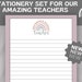 Stationery Set for Teachers, Printable Stationary, Letter Writing Set ...