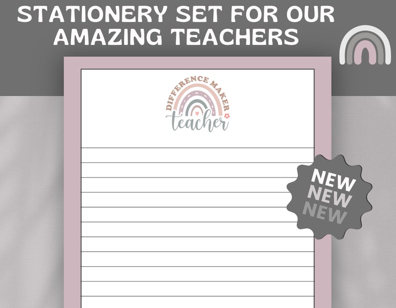 Stationery Set for Teachers, Printable Stationary, Letter Writing Set ...