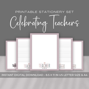 Stationery Set for Teachers, Printable Stationary, Letter Writing Set ...