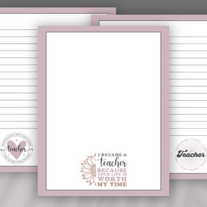 Stationery Set for Teachers, Printable Stationary, Letter Writing Set ...