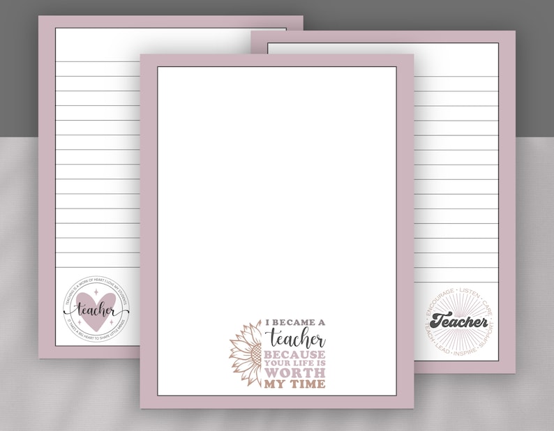 Stationery Set for Teachers, Printable Stationary, Letter Writing Set ...