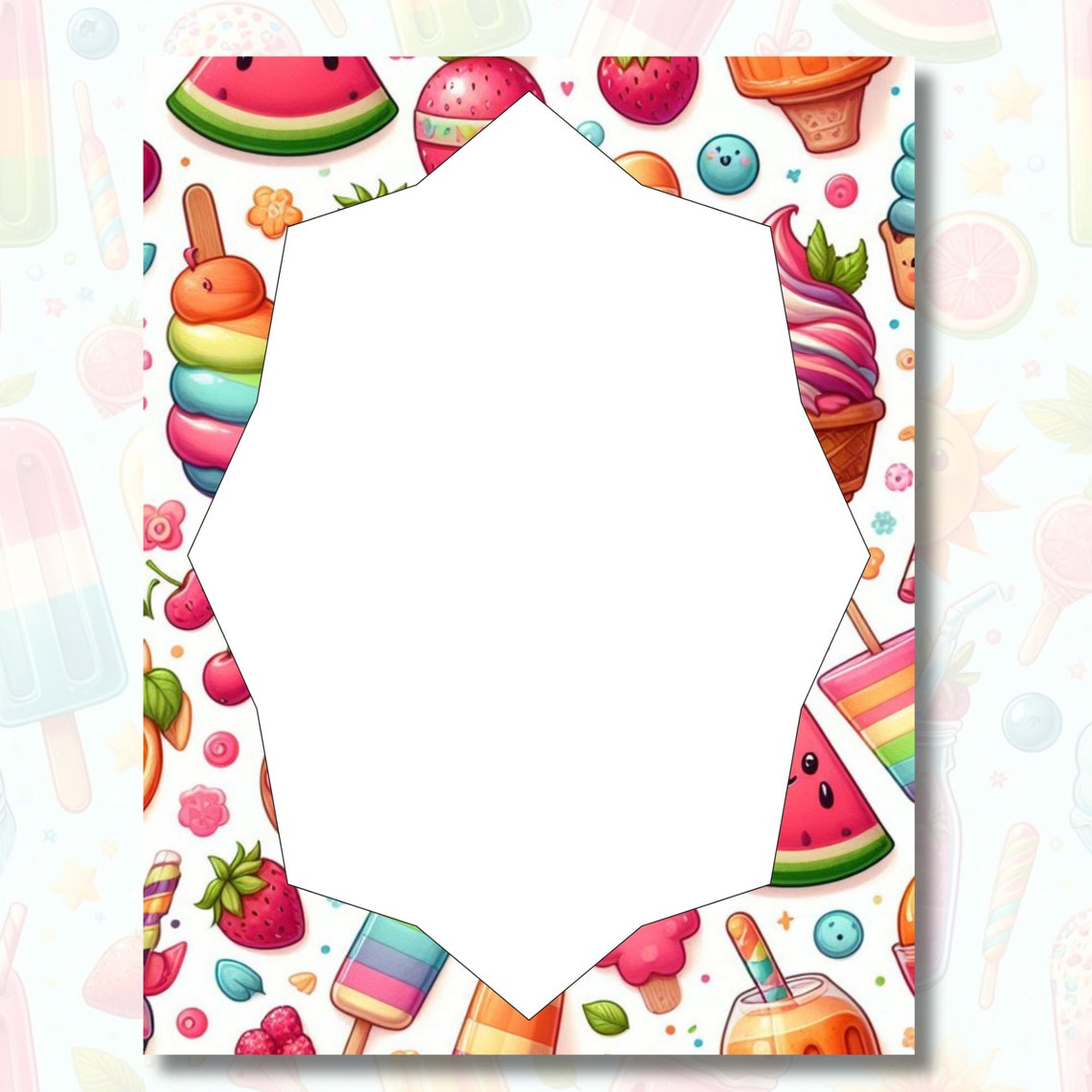 Printable Stationery Set for Kids, Summer Theme, Letter Writing, Pen ...