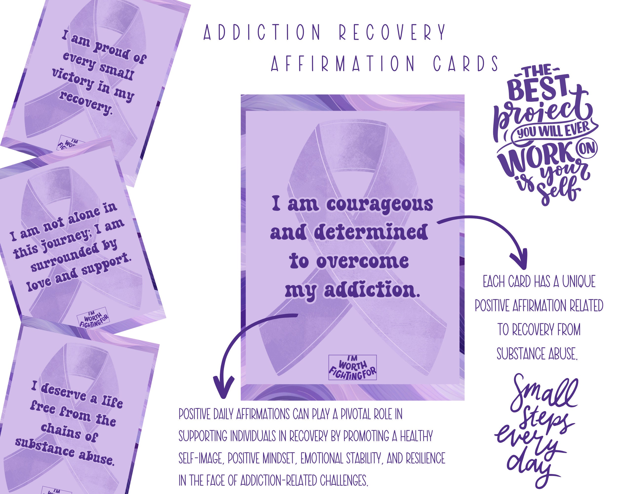 Addiction Recovery Affirmation Cards: Sobriety Gift (digital Download ...