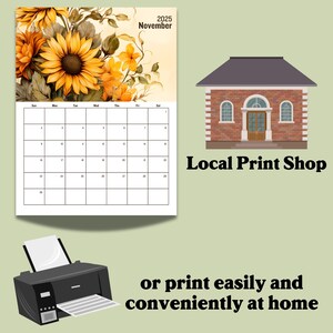 2025 Printable Monthly Calendar, DAISY LOVE, 8.5 X 11 Inch, Portrait ...