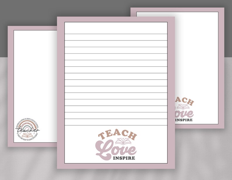 Stationery Set for Teachers, Printable Stationary, Letter Writing Set ...
