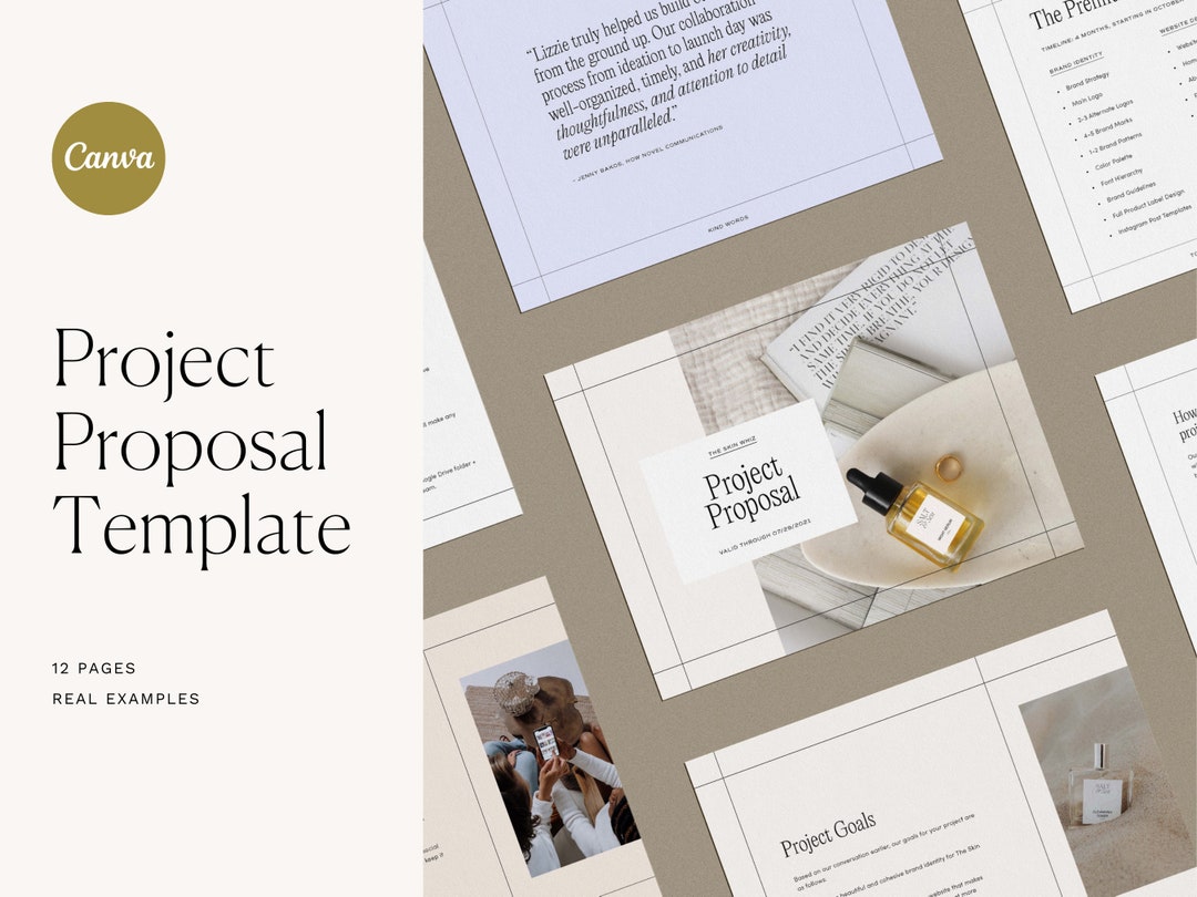 Project Proposal Template | Canva Template for Service Based Businesses ...