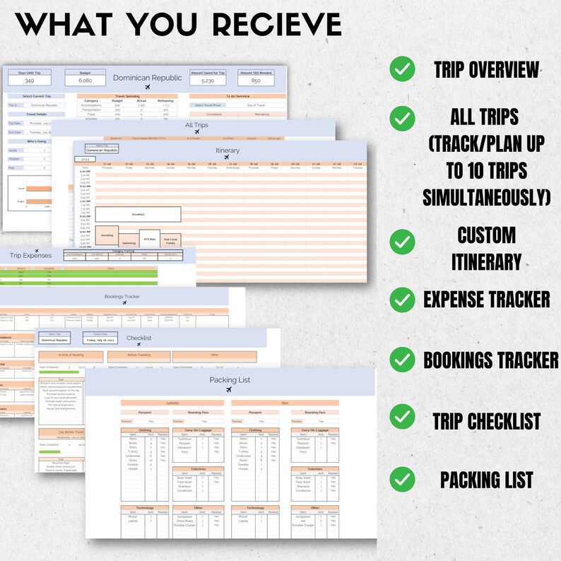 Travel Planner Digital Travel Planner for Travel Itinerary Digital ...
