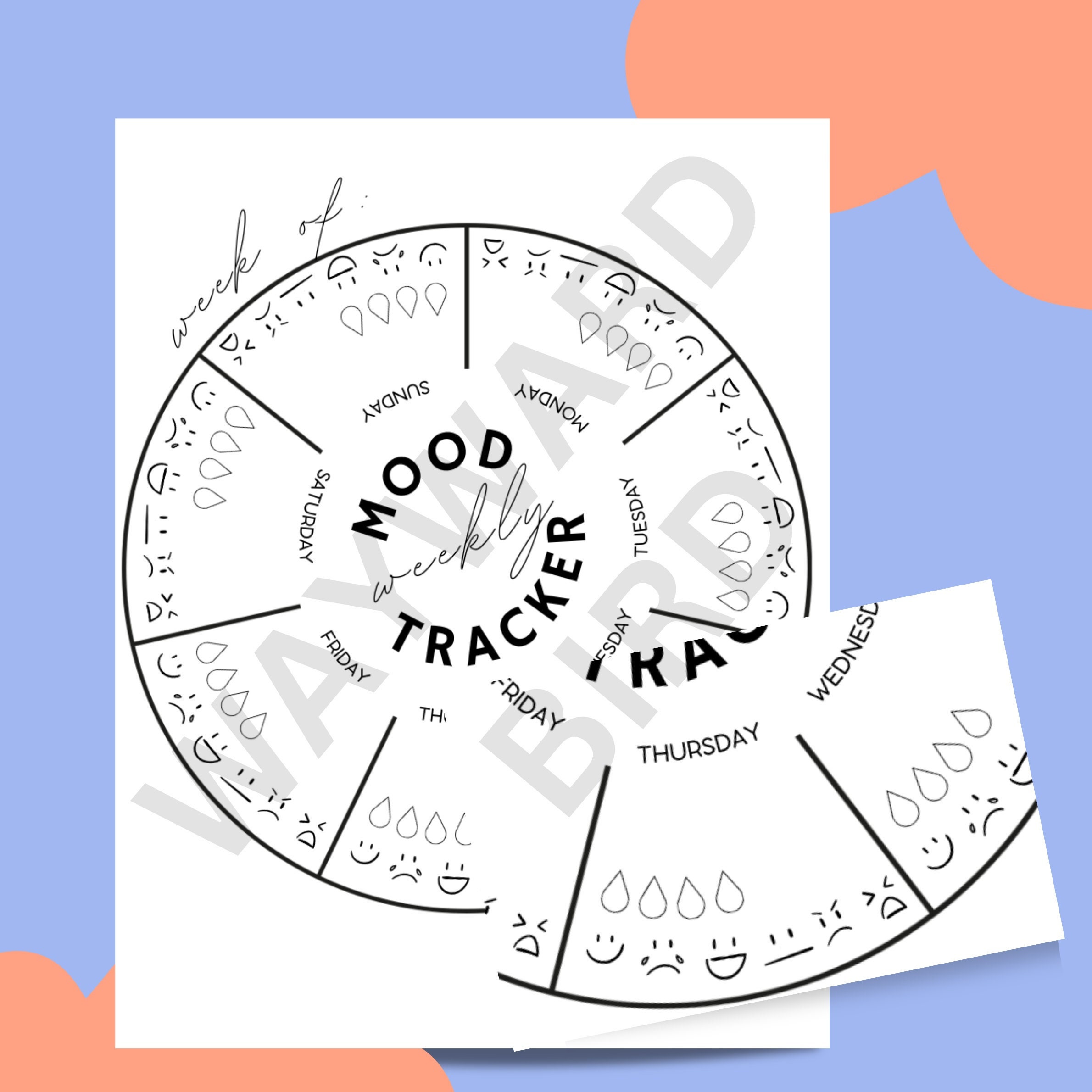Digital Weekly Mood Tracker Printable Weekly Mood Tracker Printable ...