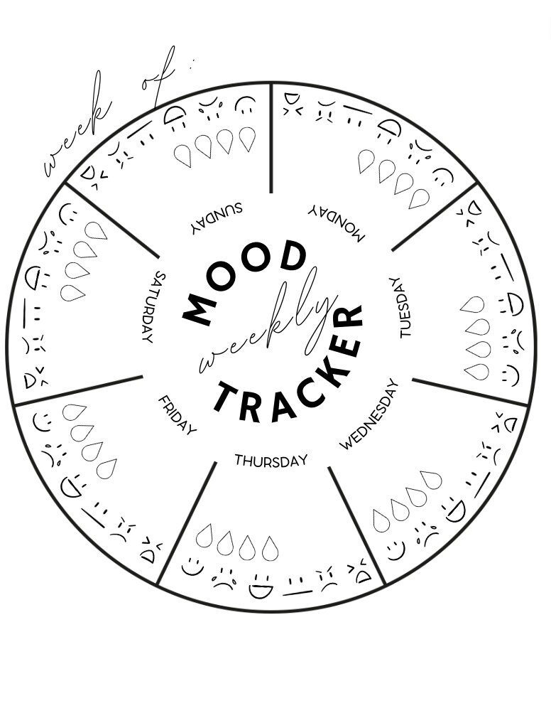 Digital Weekly Mood Tracker Printable Weekly Mood Tracker Printable ...