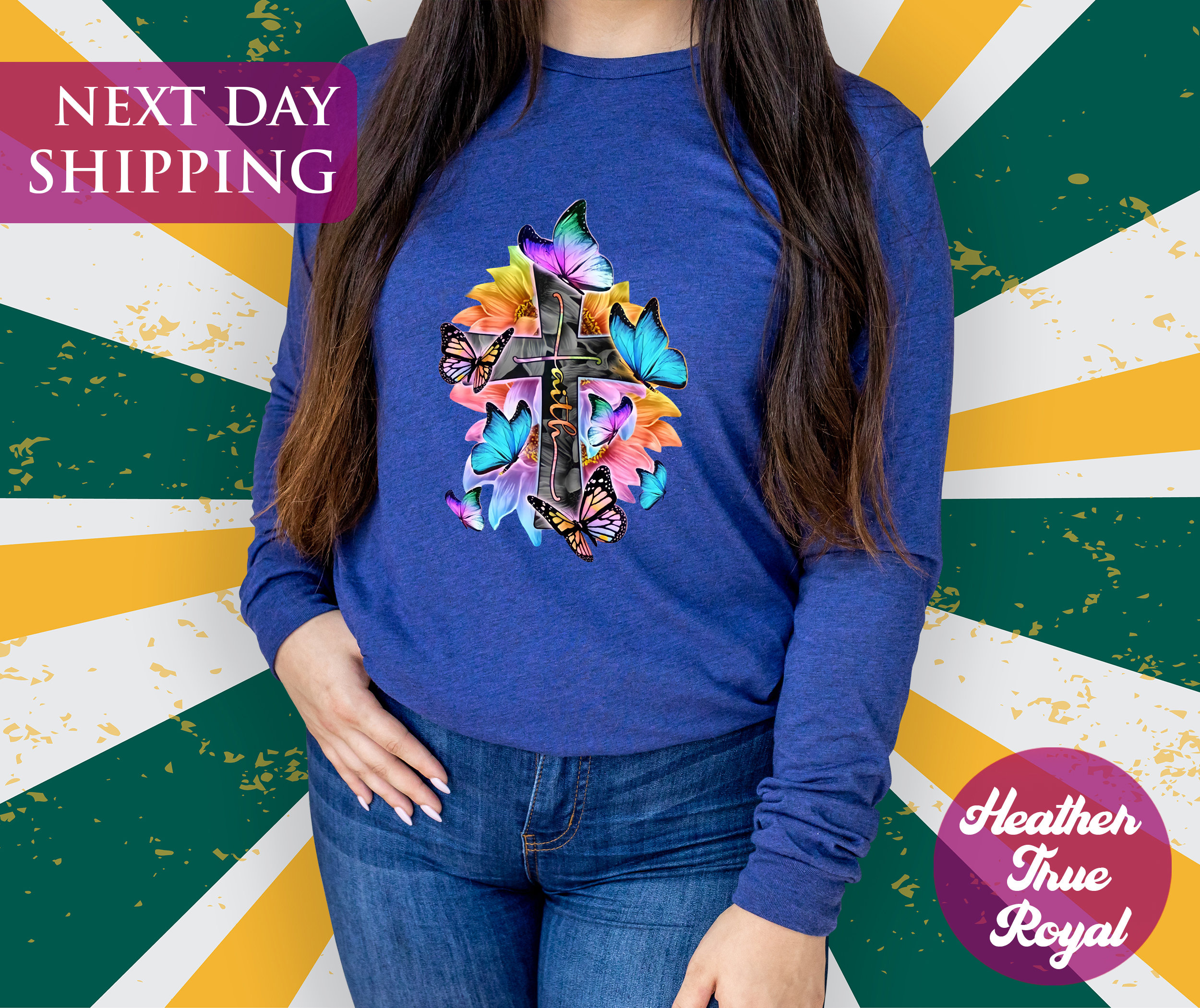 Faith Long Sleeve, Pray Shirt, Motivational Faith Shirt, Christian ...