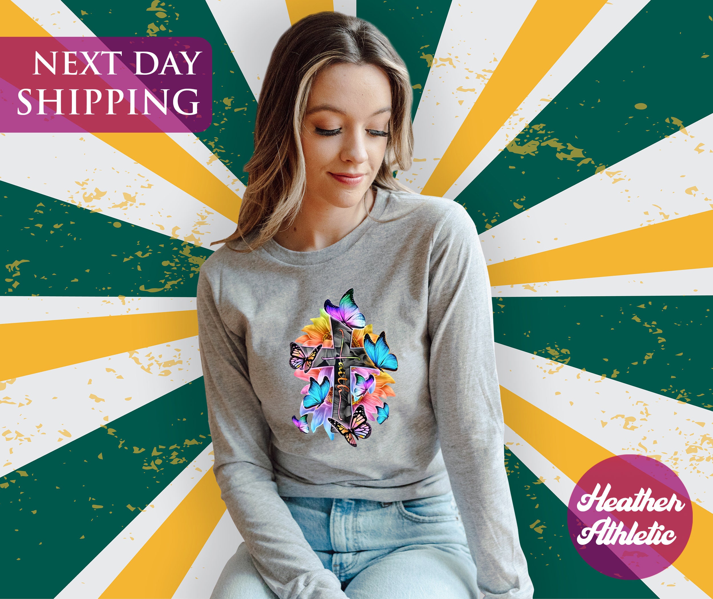 Faith Long Sleeve, Pray Shirt, Motivational Faith Shirt, Christian ...