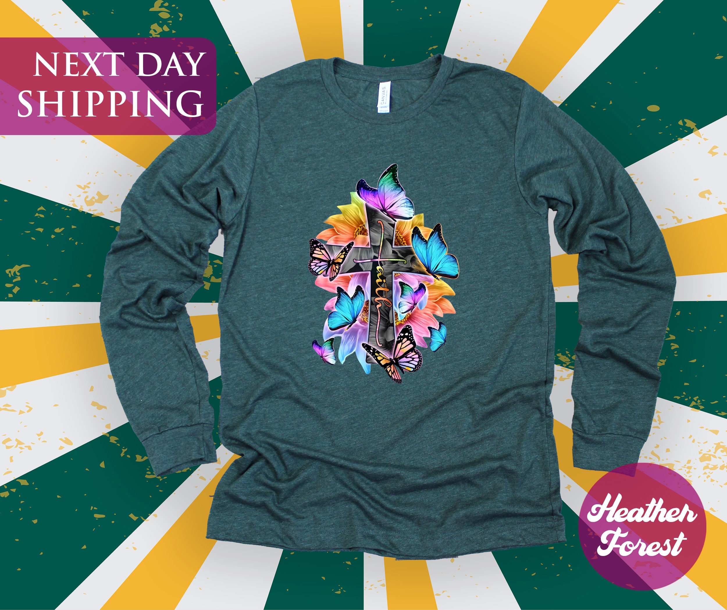 Faith Long Sleeve, Pray Shirt, Motivational Faith Shirt, Christian ...