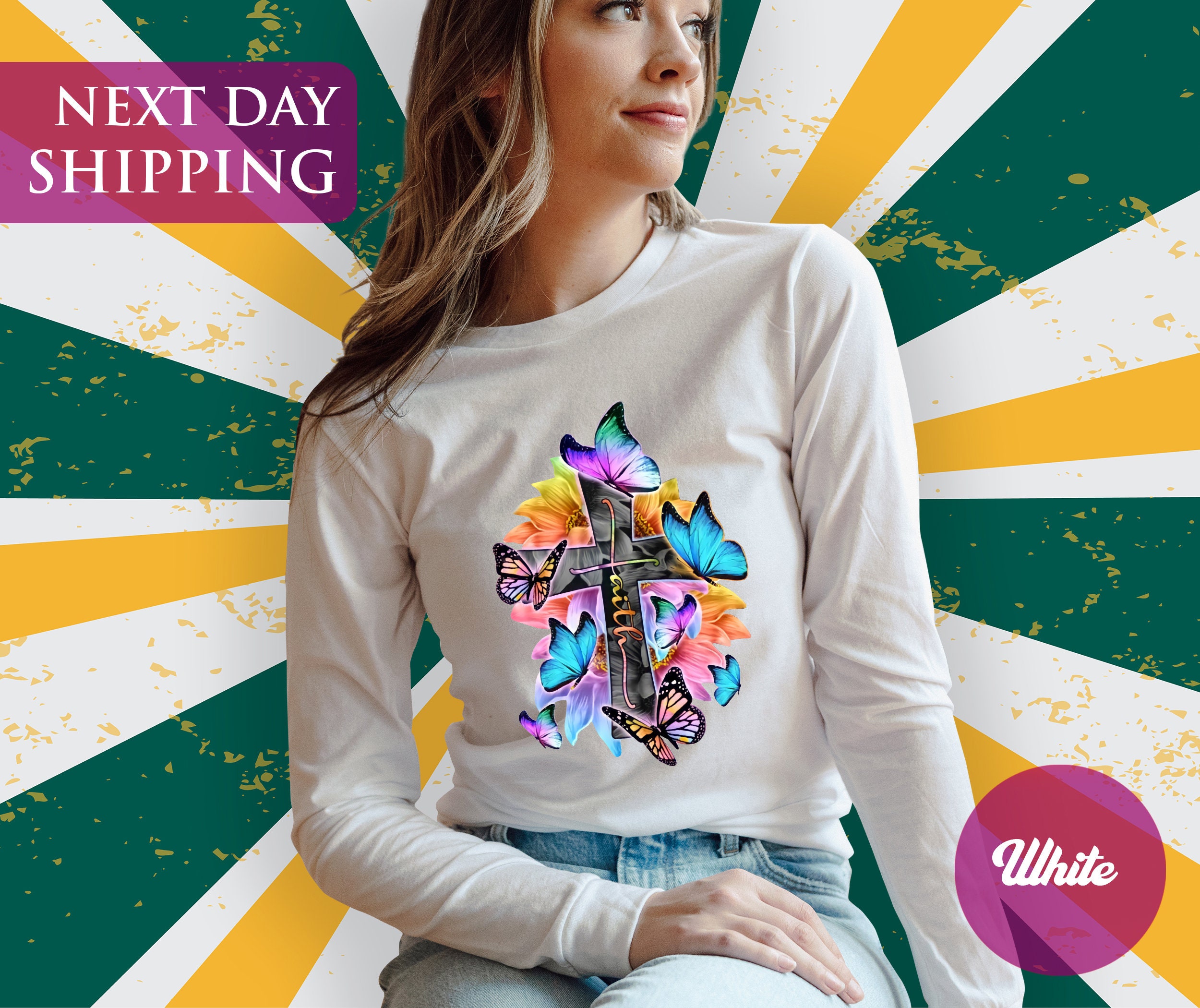 Faith Long Sleeve, Pray Shirt, Motivational Faith Shirt, Christian ...