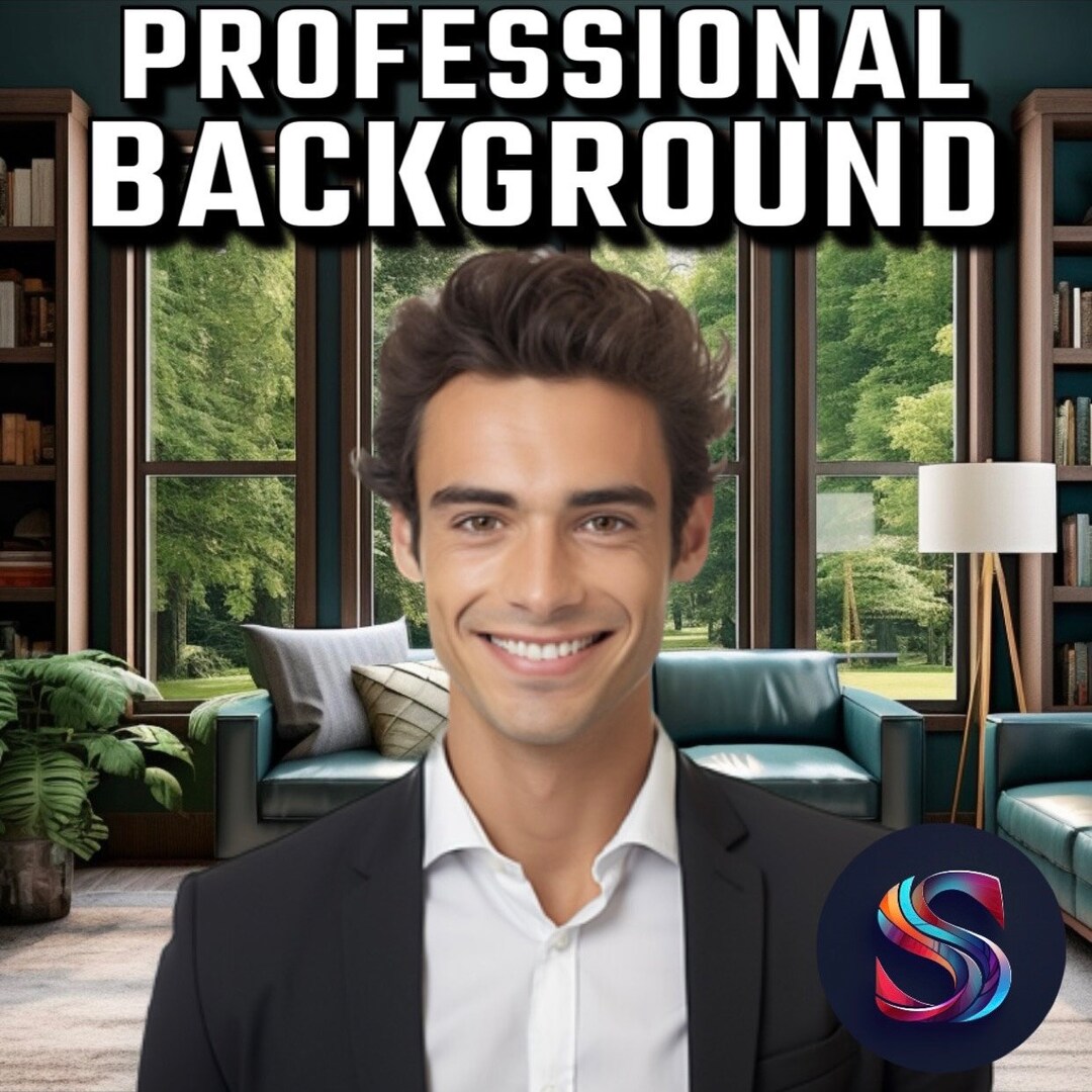 Relaxing Home Library Virtual Background Calming Digital - Etsy