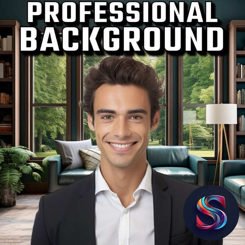 Relaxing Home Library Virtual Background Calming Digital - Etsy