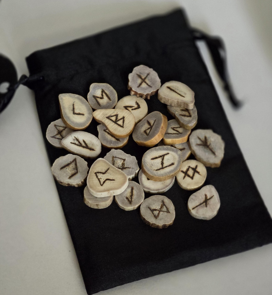 Handcrafted Norse Rune Set | Made From Deer Antler - Etsy