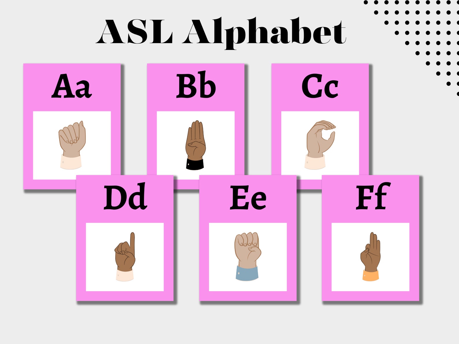 ASL (american Sign Language) Alphabet Posters, American Sign Language ...