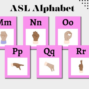 ASL (american Sign Language) Alphabet Posters, American Sign Language ...