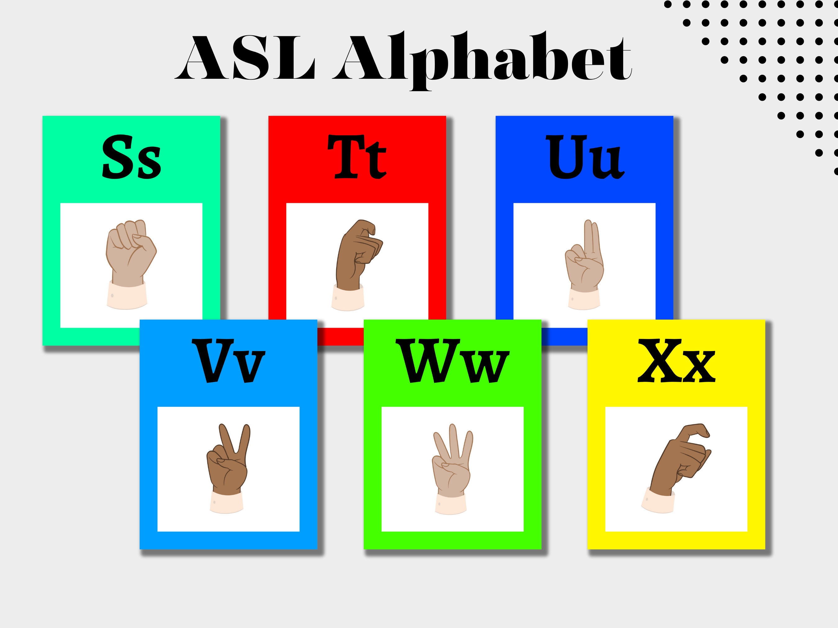 ASL american Sign Language Alphabet Posters, American Sign Language ...