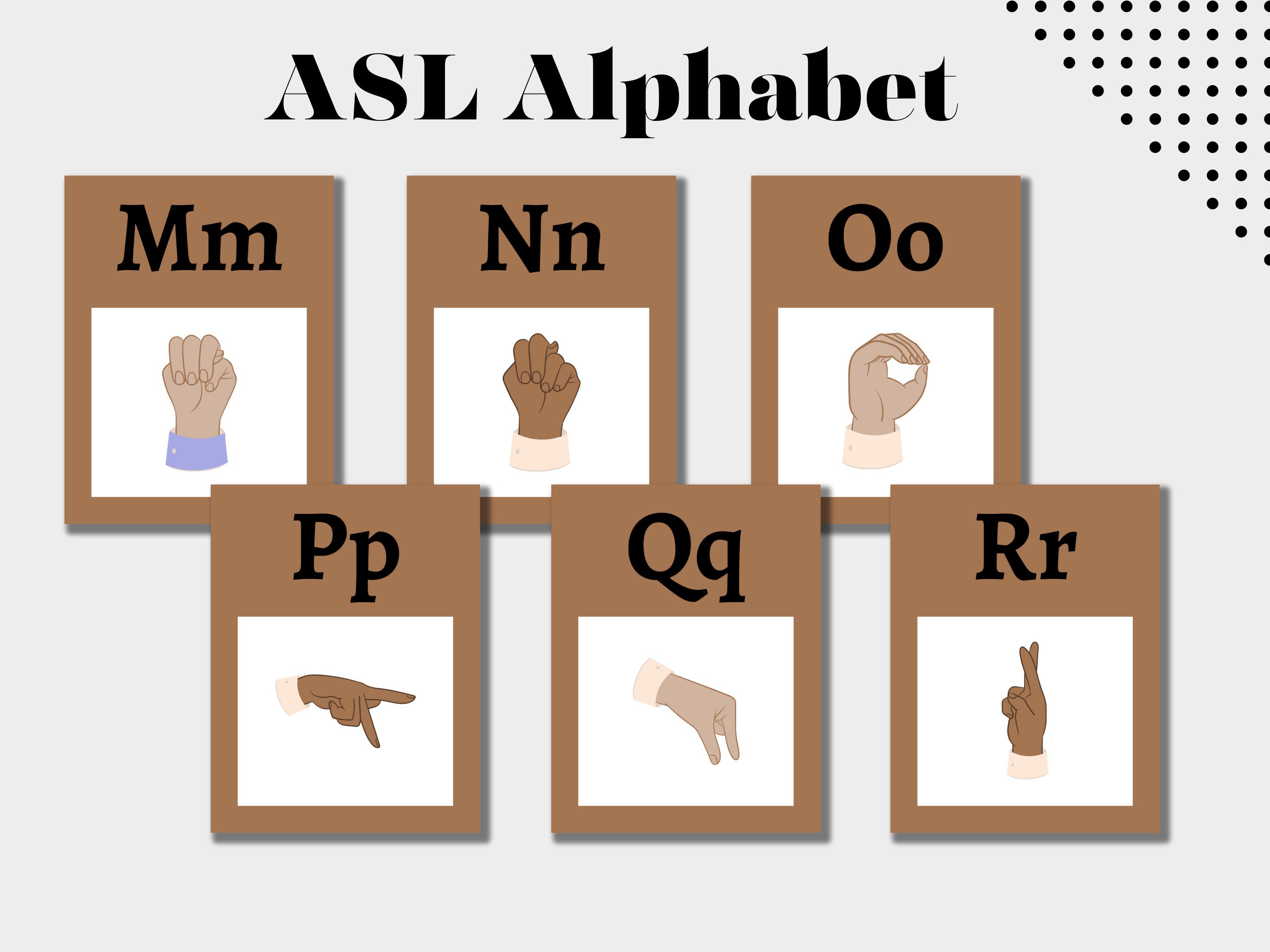 ASL (american Sign Language) Alphabet Posters, American Sign Language ...