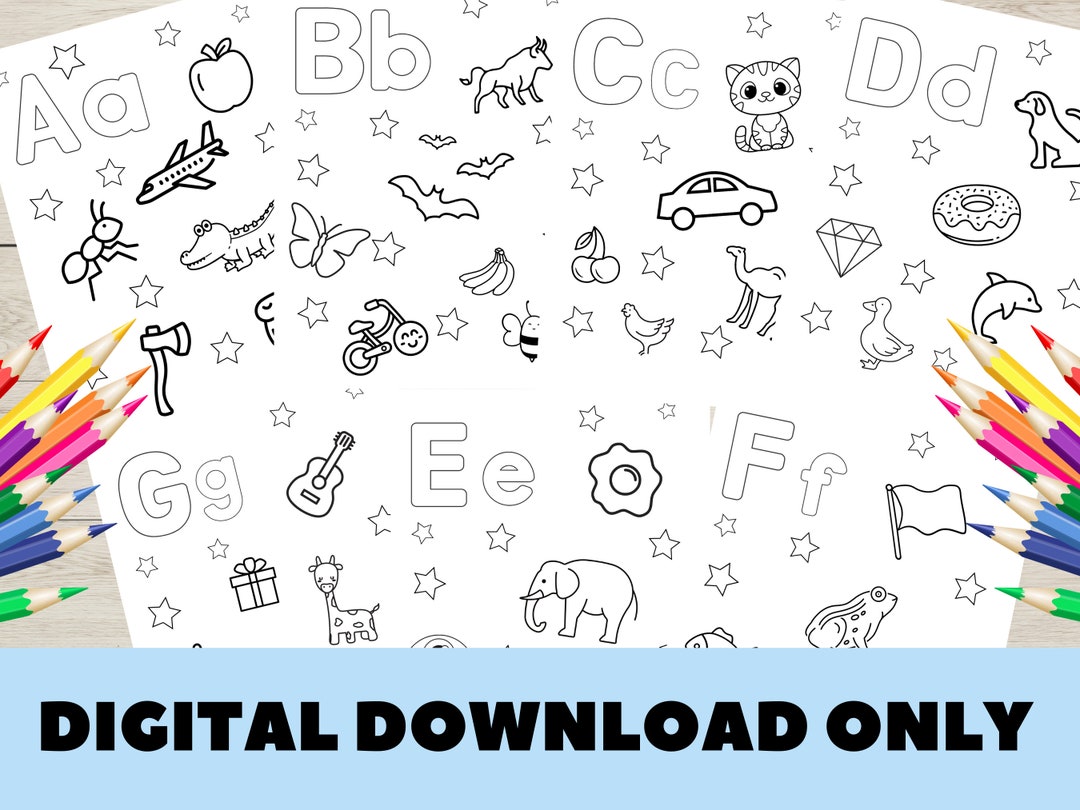 Malbücher für Kinder Alphabet, Alphabet Malbuch, Alphabet Lernen für ...