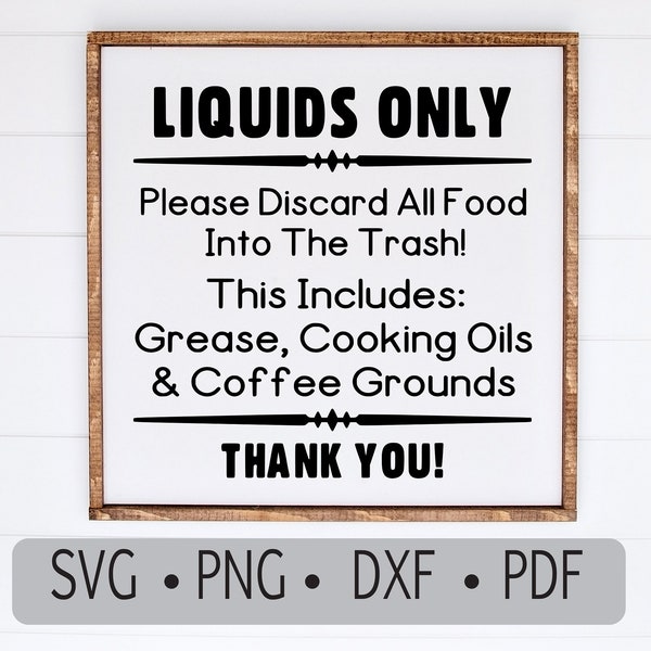 No Food in Sink Sign - Etsy