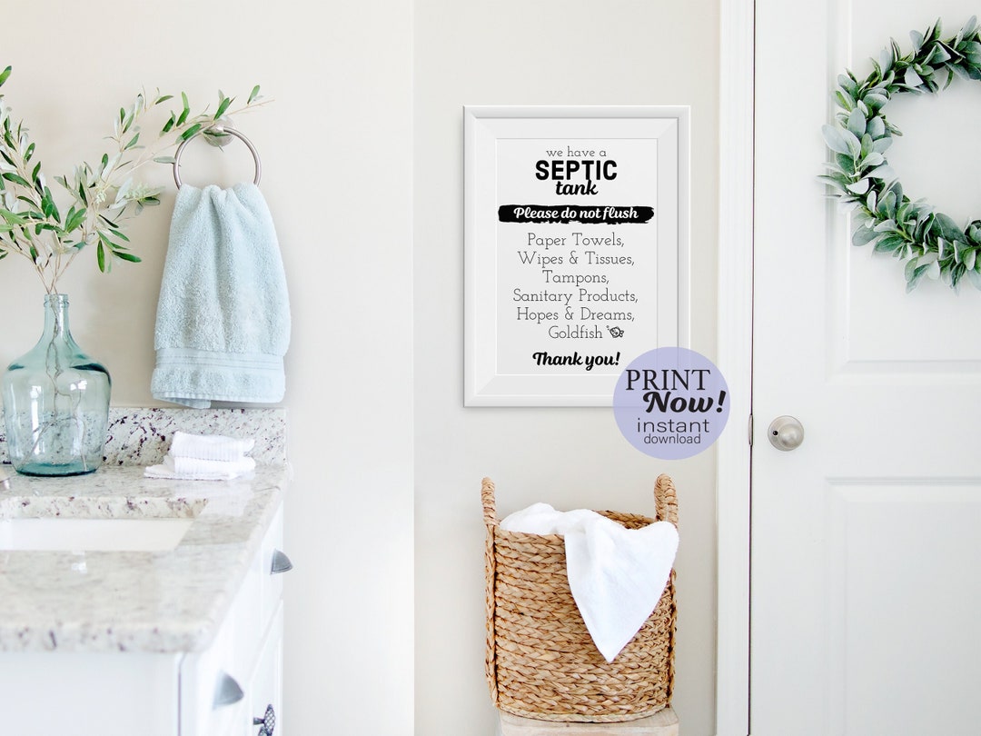 Do Not Flush Rules Septic Tank Sign Septic Tank Rules Do - Etsy