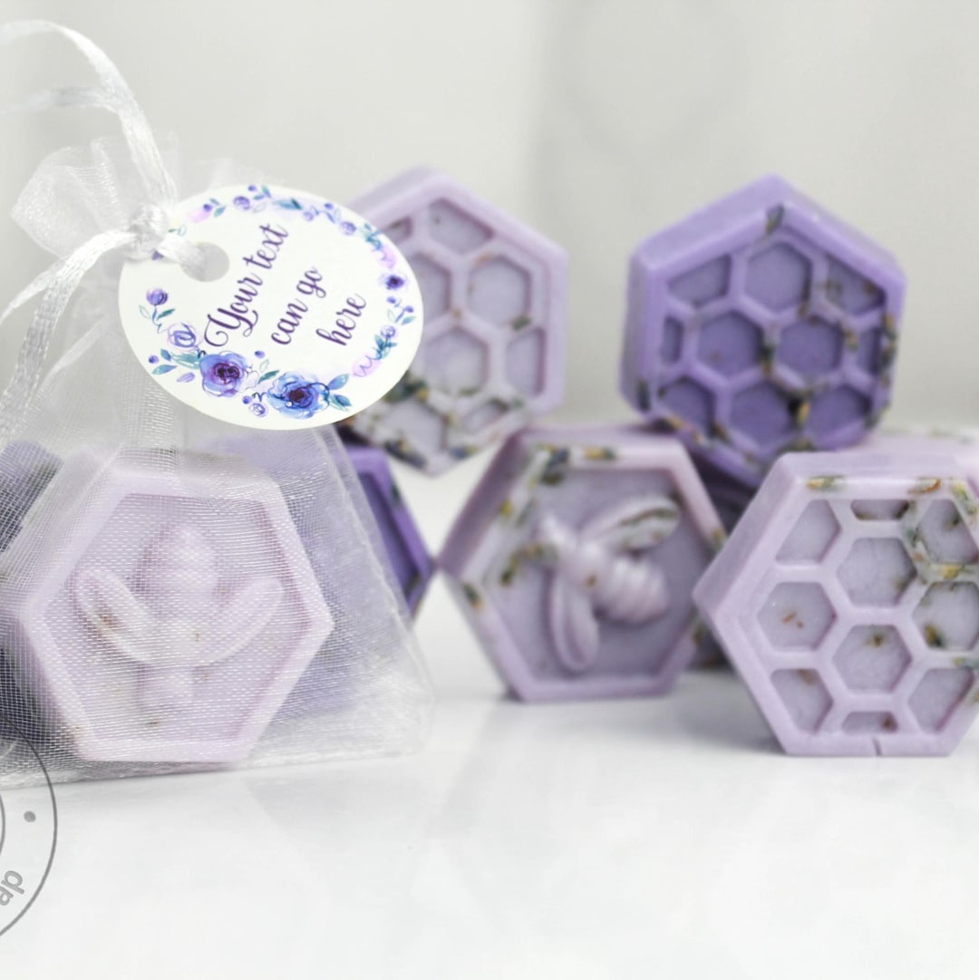 Mini Lavender Honey Soap Favors: Personalized Tag, Wedding Reception ...