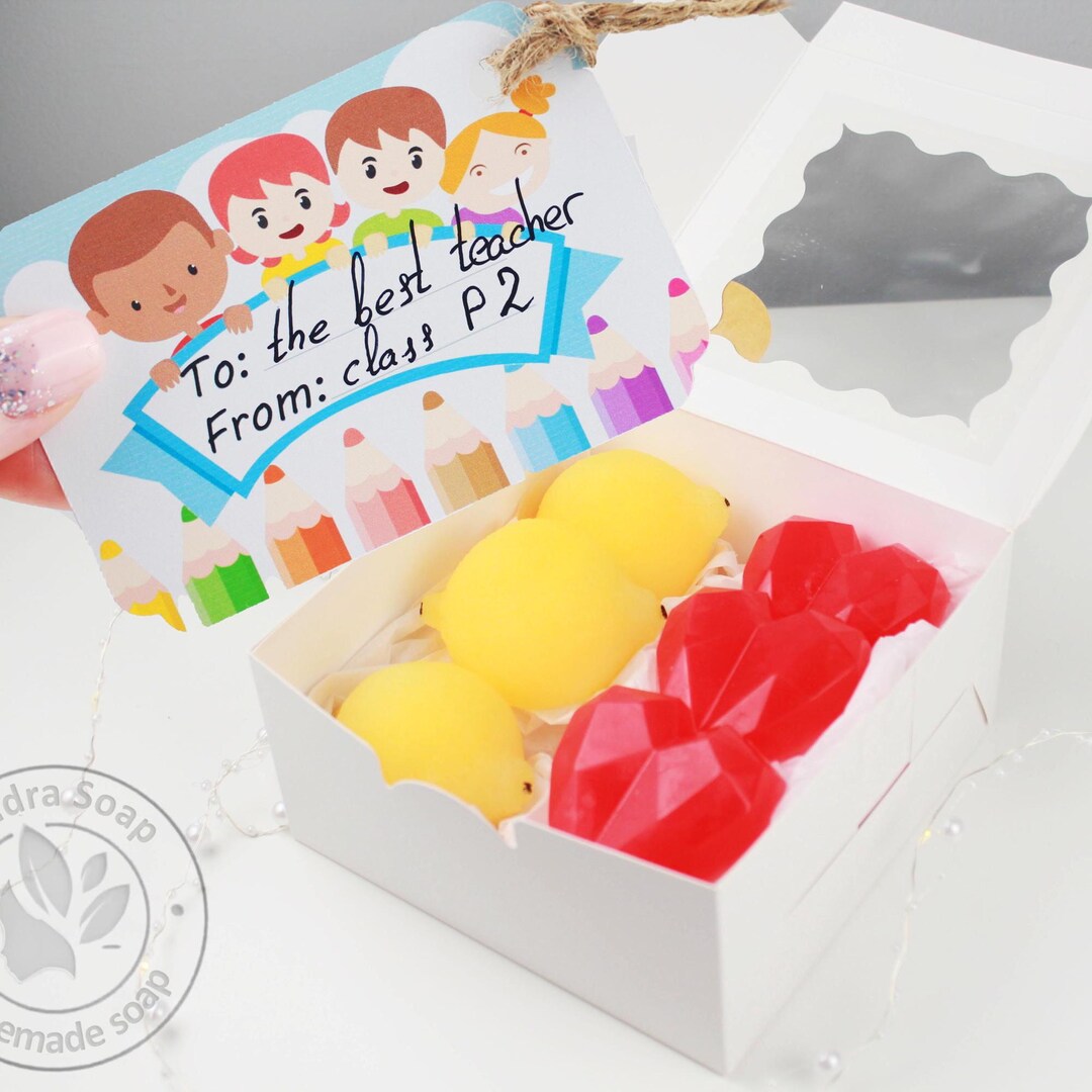 Gift for Teacher Soap Set With Appreciation Tag, Valentines Teacher ...