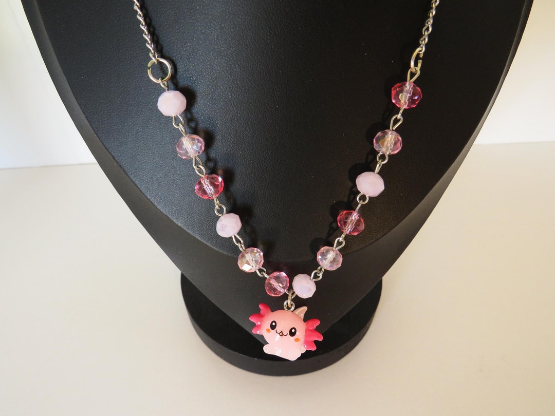 Axolotl Beaded Necklace axolotl Love Unique Handmade Jewelry for Women ...