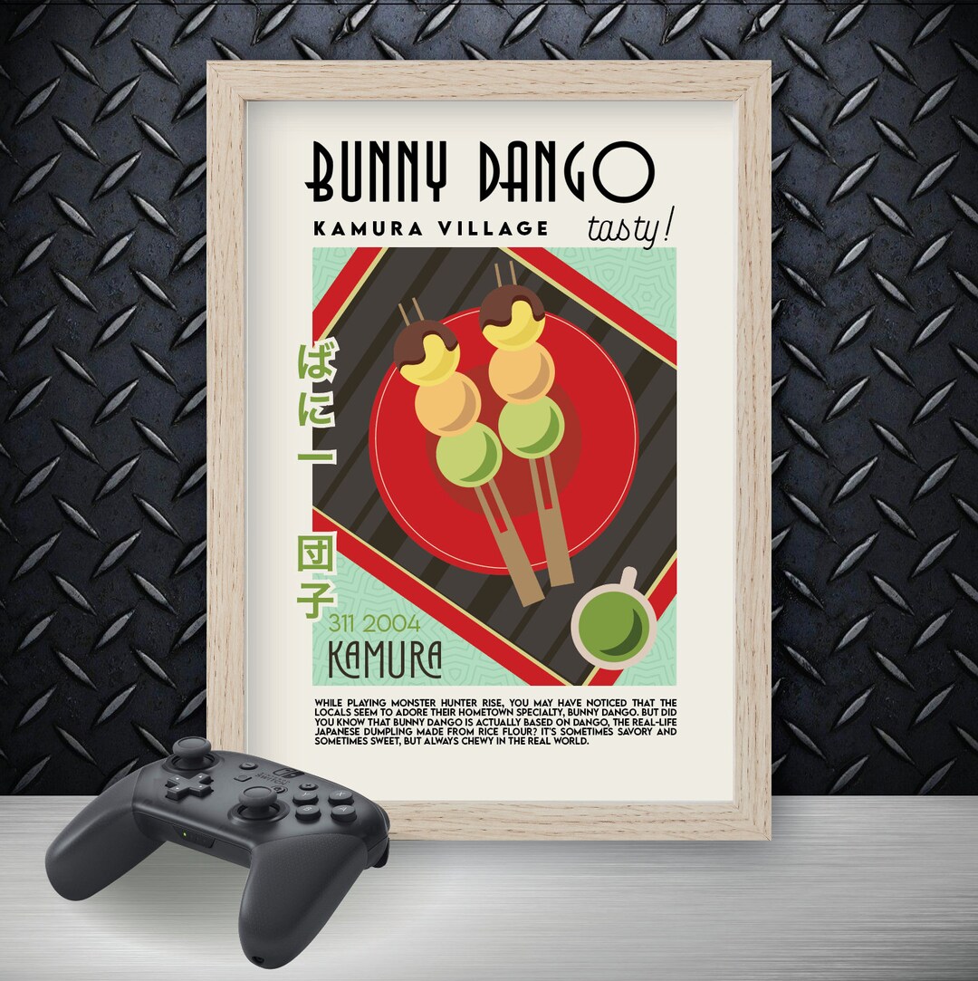 Bunny Dango Art Deco Print - Etsy