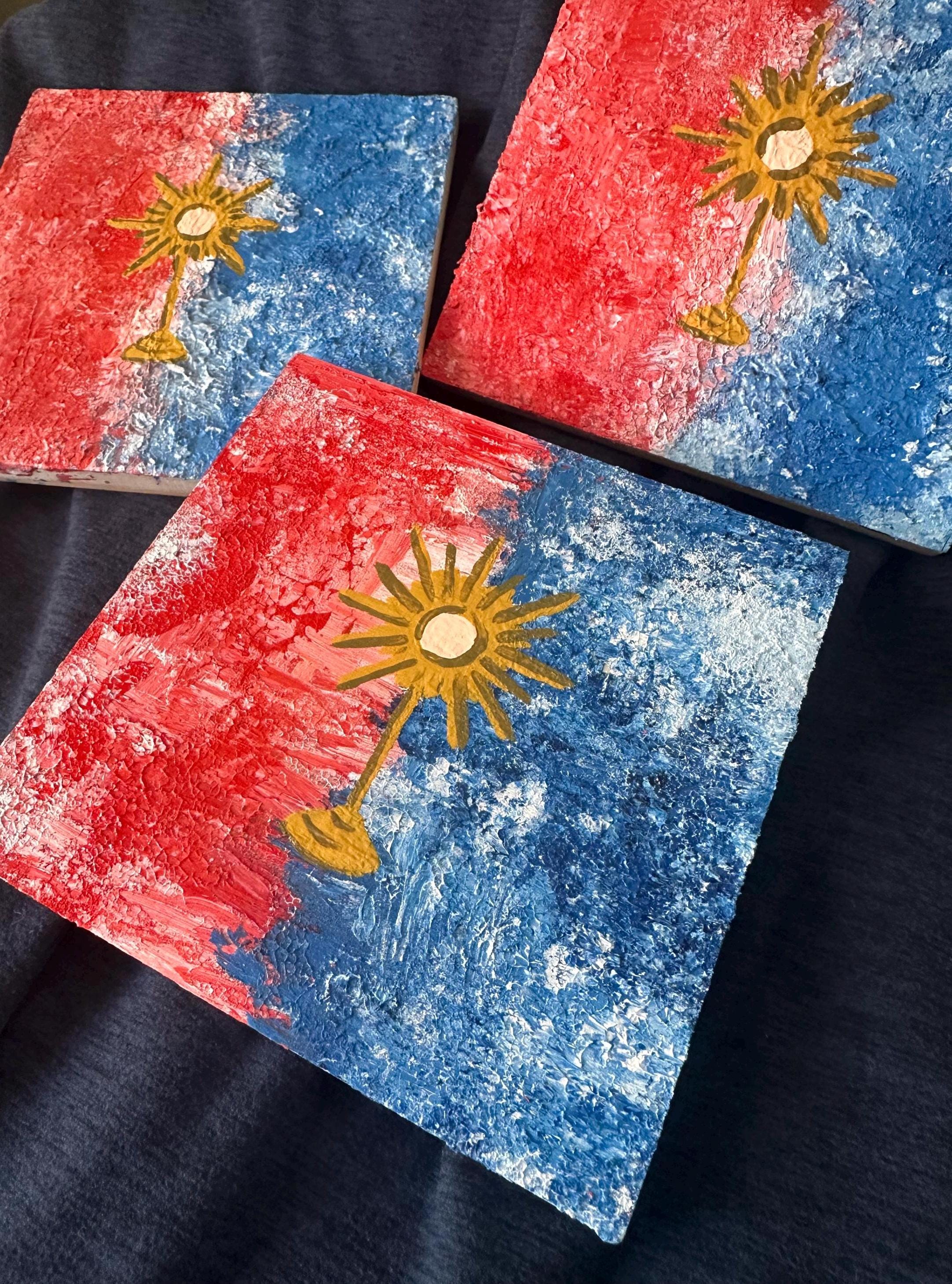 Hand-painted Jesus Wooden Sign | Monstrance Divine Mercy Art - Etsy