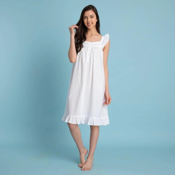 cotton nightgowns for women sleeveless