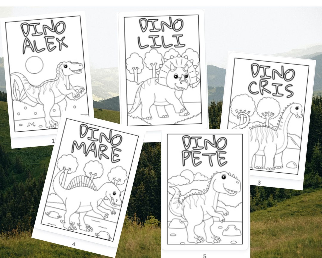 Coloring Jurassic Customizable Dino Delights Vol 1 Kids Children ...