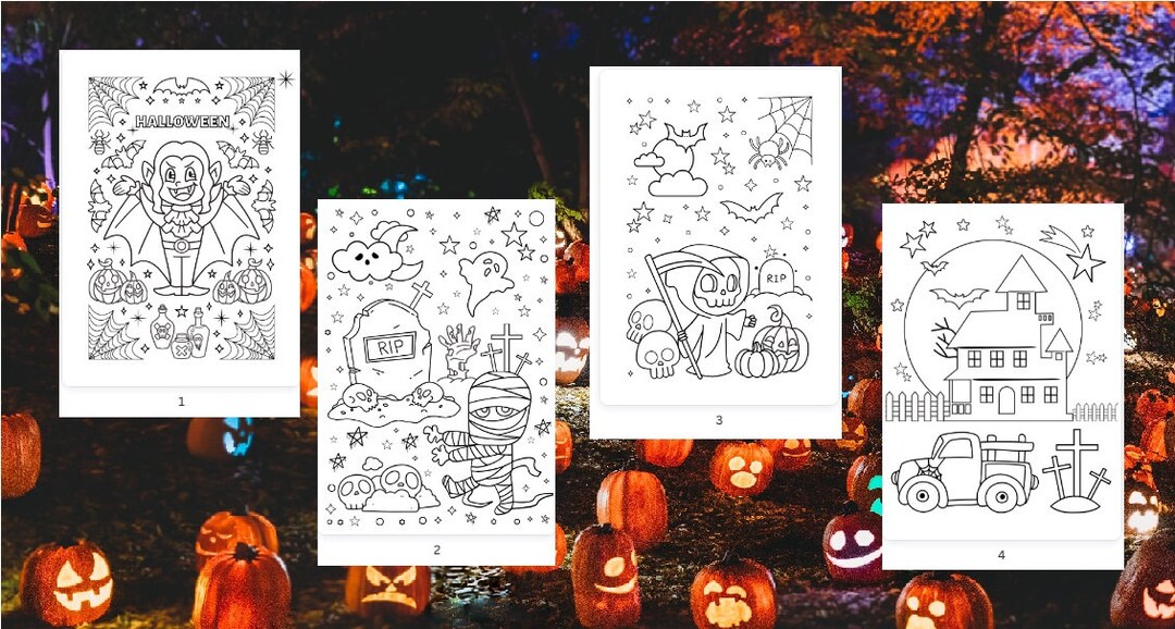 Halloween Haunts: Spooktacular Coloring Pages for Kids Activities ...