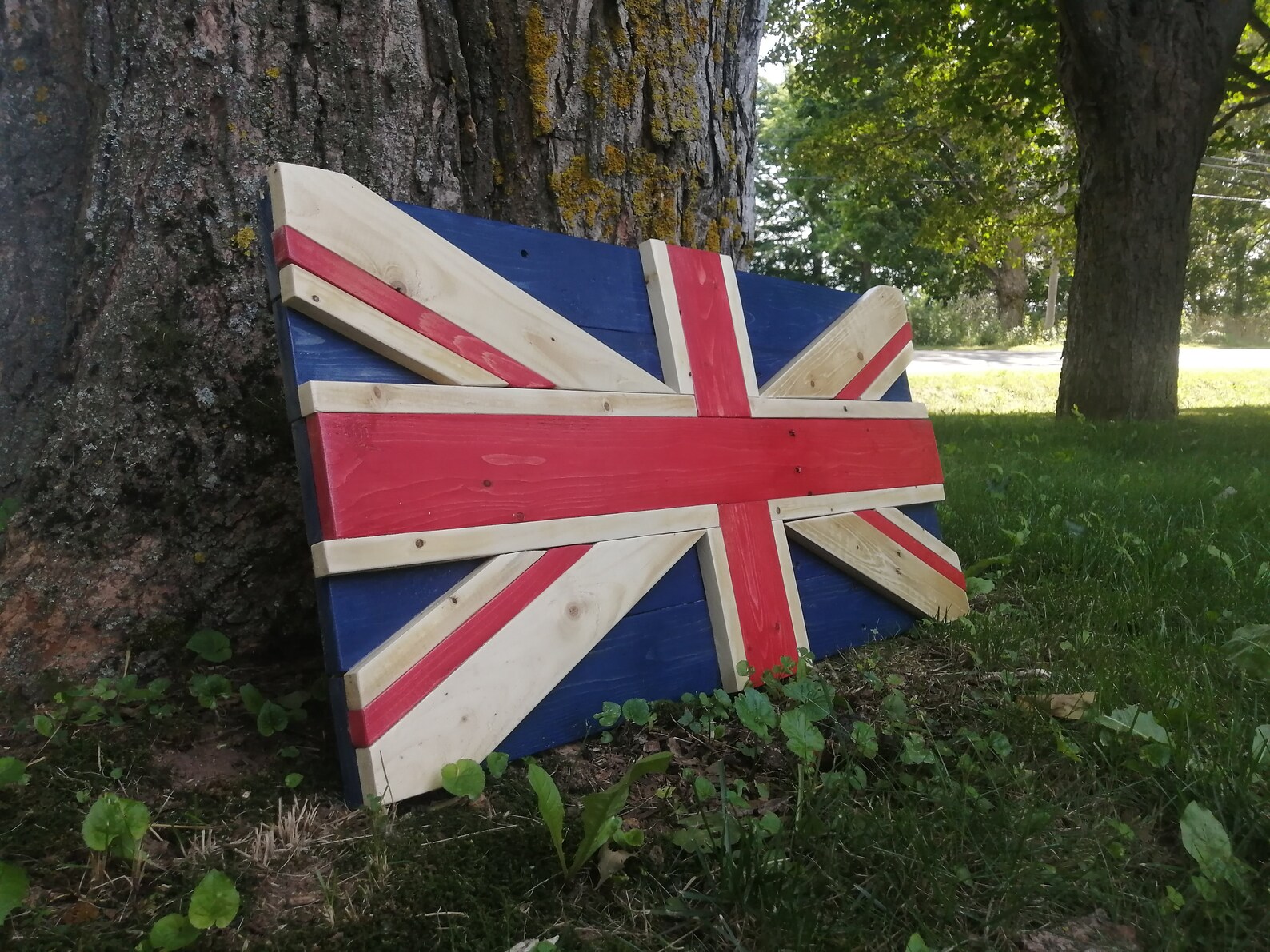 Wood Union Jack Sign Rustic Wood Flag British Flag Hand Made Wood Signs ...
