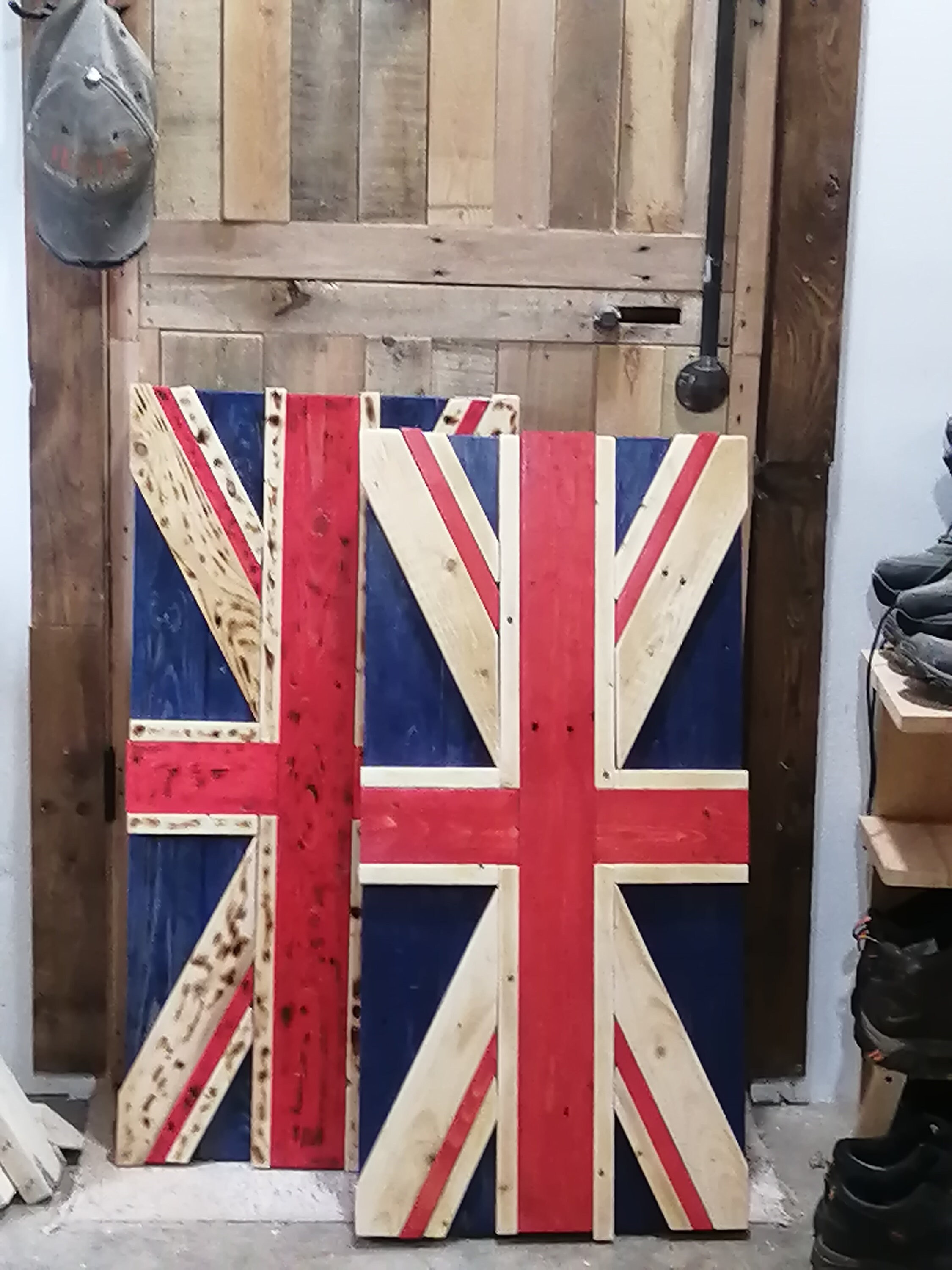 Wood Union Jack Sign Rustic Wood Flag British Flag Hand Made Wood Signs ...