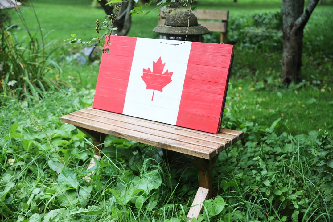 Classic Canadian Wood Sign - Canadian Flag - Rustic Canada Sign - Wood ...