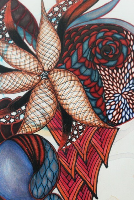 Abstract Zentangle Wall Art - Etsy