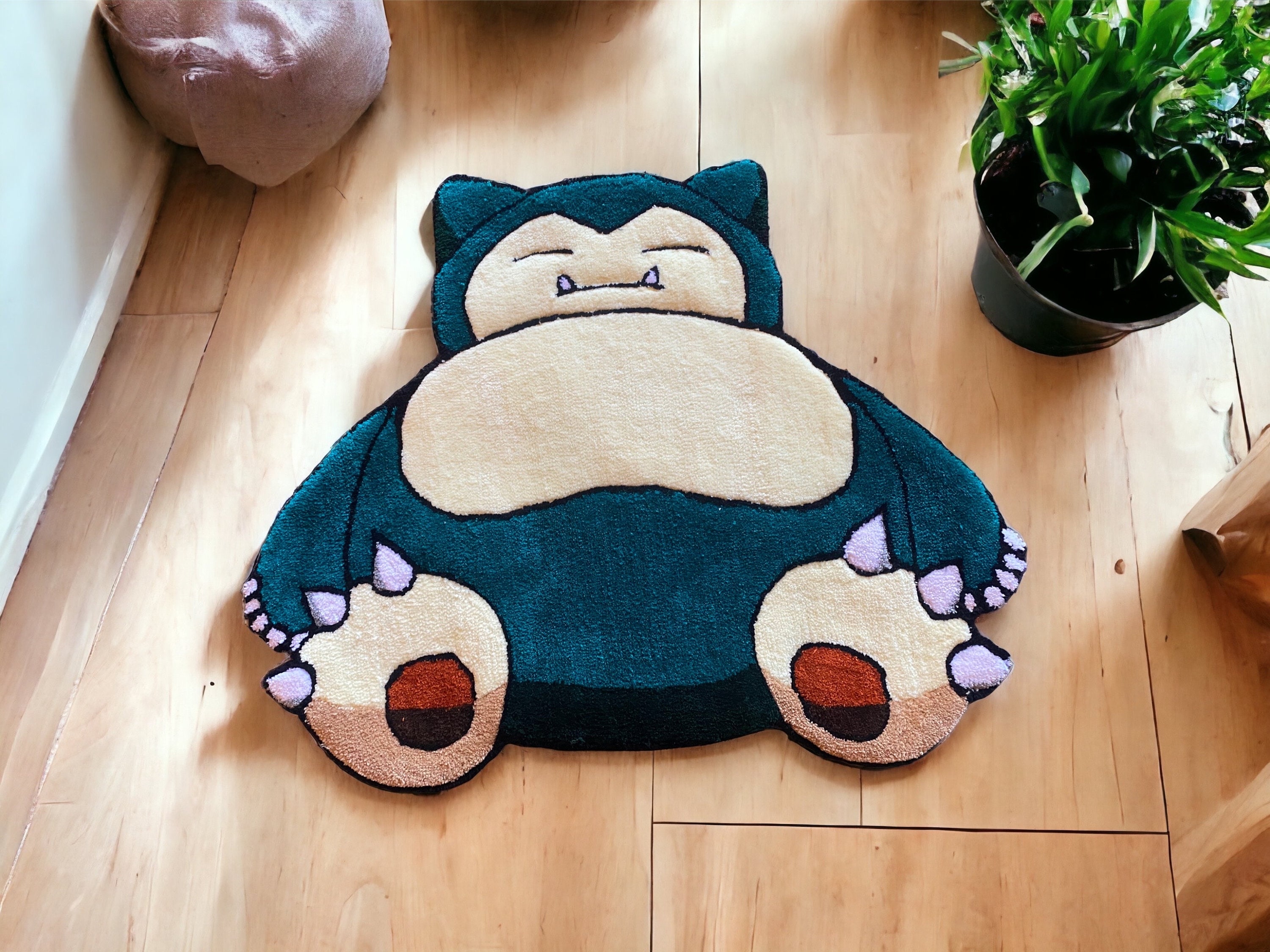 Snorlax Tufted Rug 100% Handmade Pokemon Tufted Rug Anime - Etsy